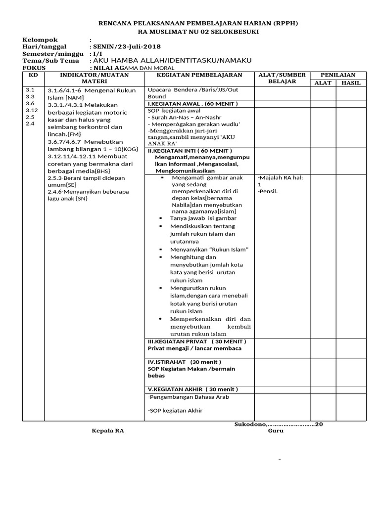 RPPH A Sem 1 Ra. | PDF