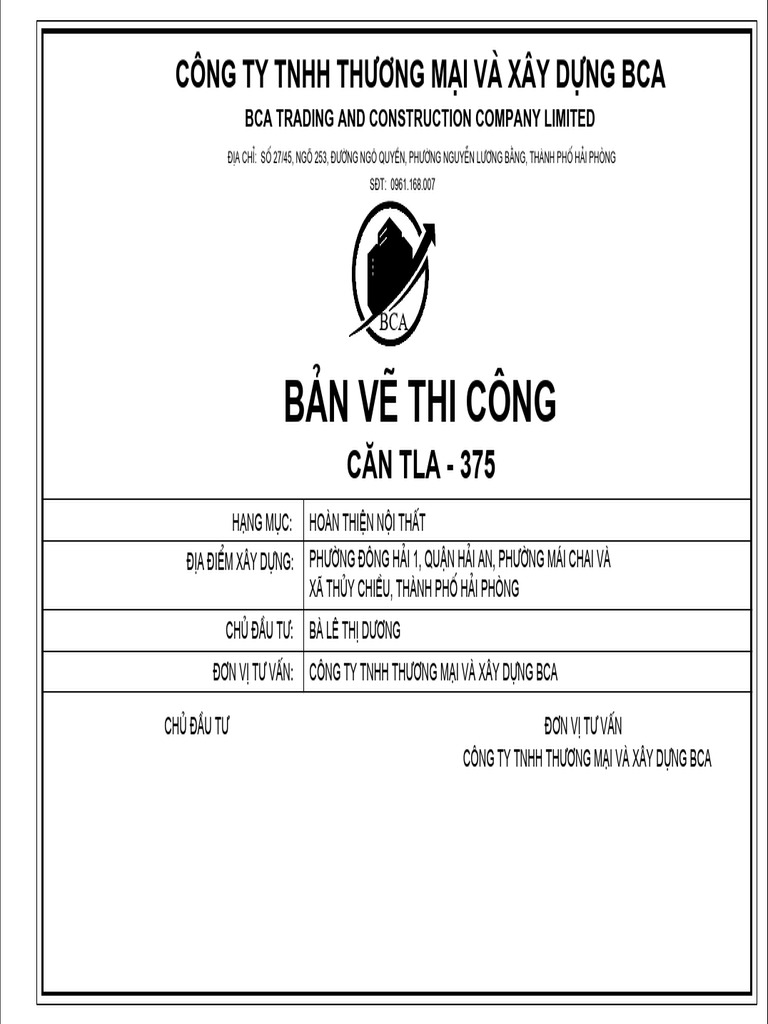 B N Vï Thi C NG: C NG TY TNHH TH NG M I V X©y Dùng Bca | PDF
