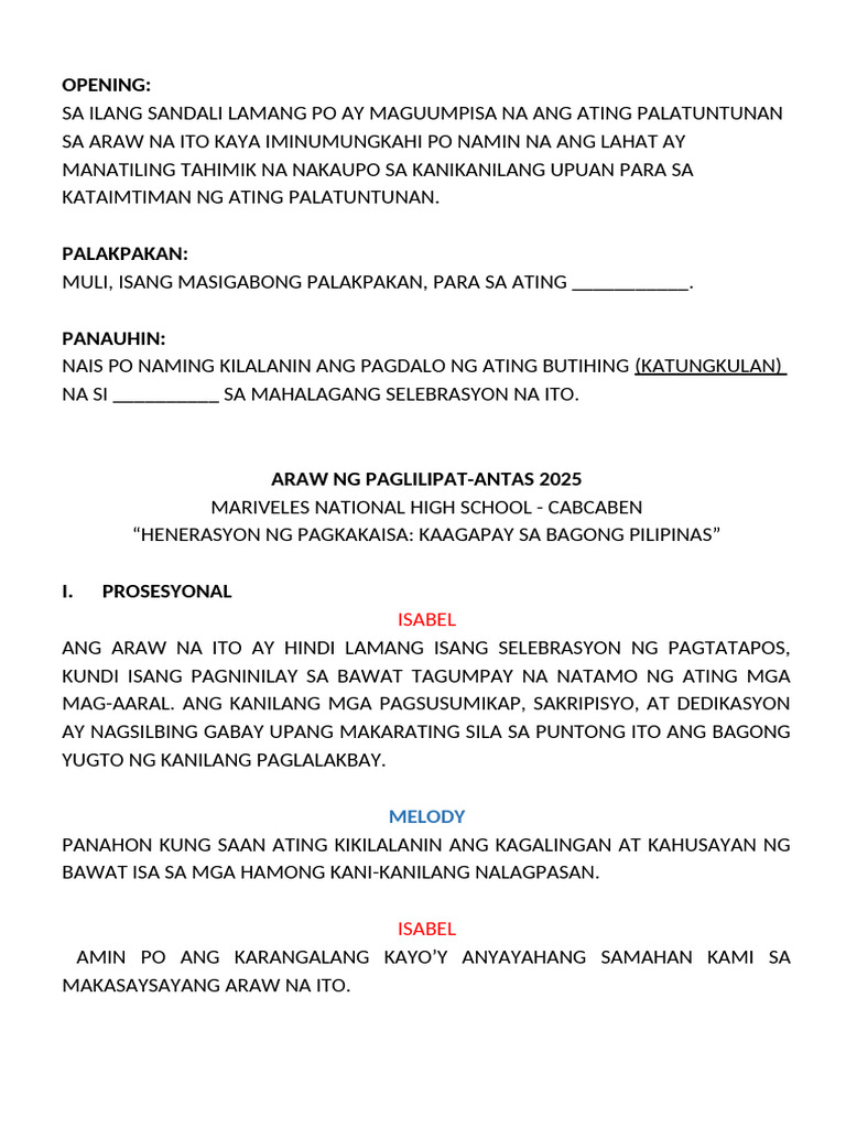 04 10 Moving Up Script 2025 FINAL | PDF