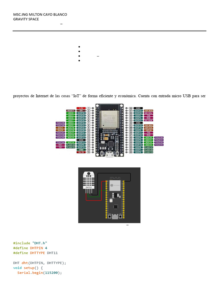 Adquisición de Datos de Temperatura y Humedad Con Sensor DHT11 para Cohetería Experimental ...