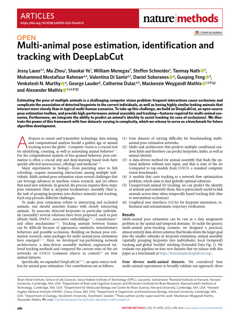 Multi-Animal Pose Estimation, Identification and Tracking With ...