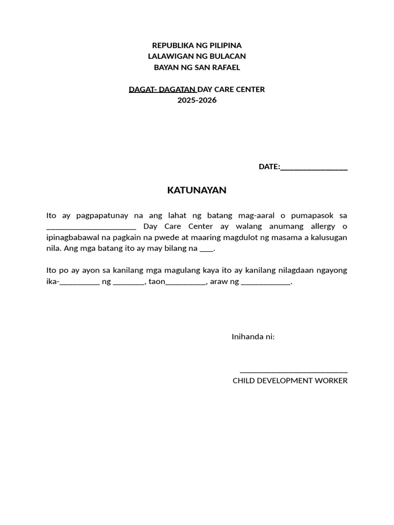 Katunayan No Allergy | PDF