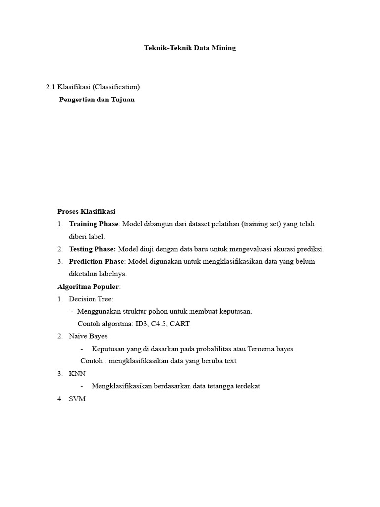 Teknik Data Mining | PDF