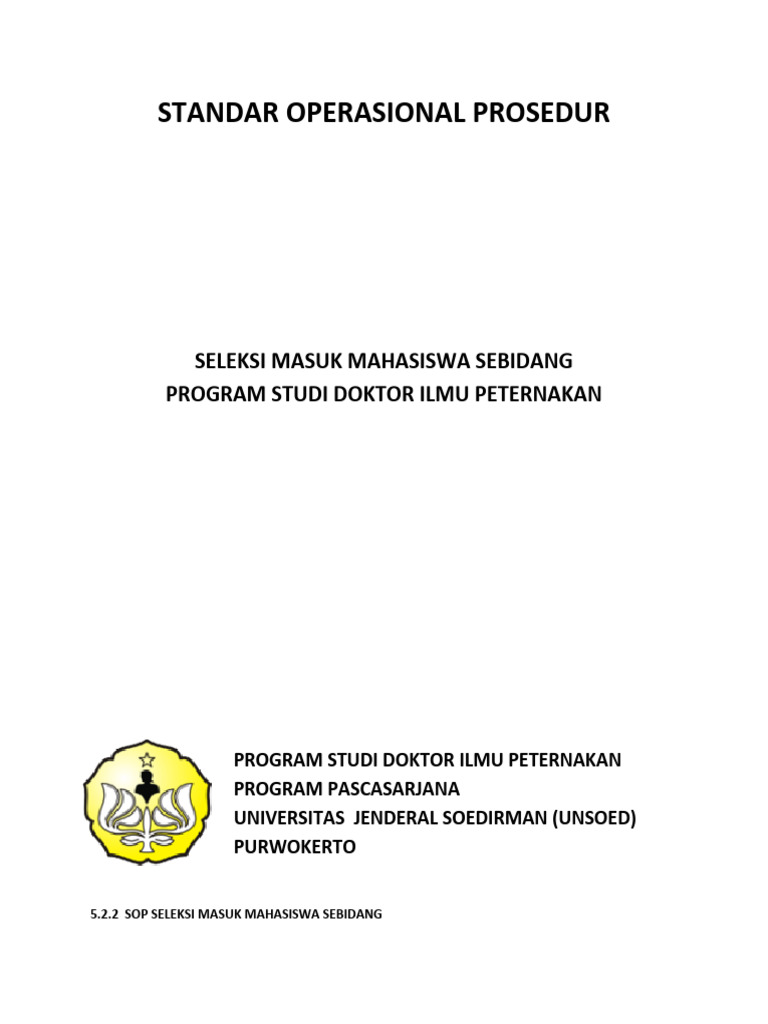 Seleksi Masuk Mhs Sebidang | PDF