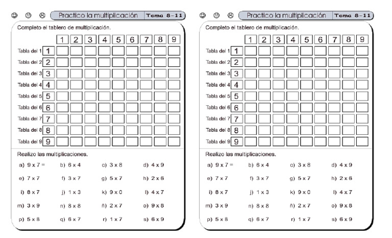 Mult. Tabla Pitagórica | PDF