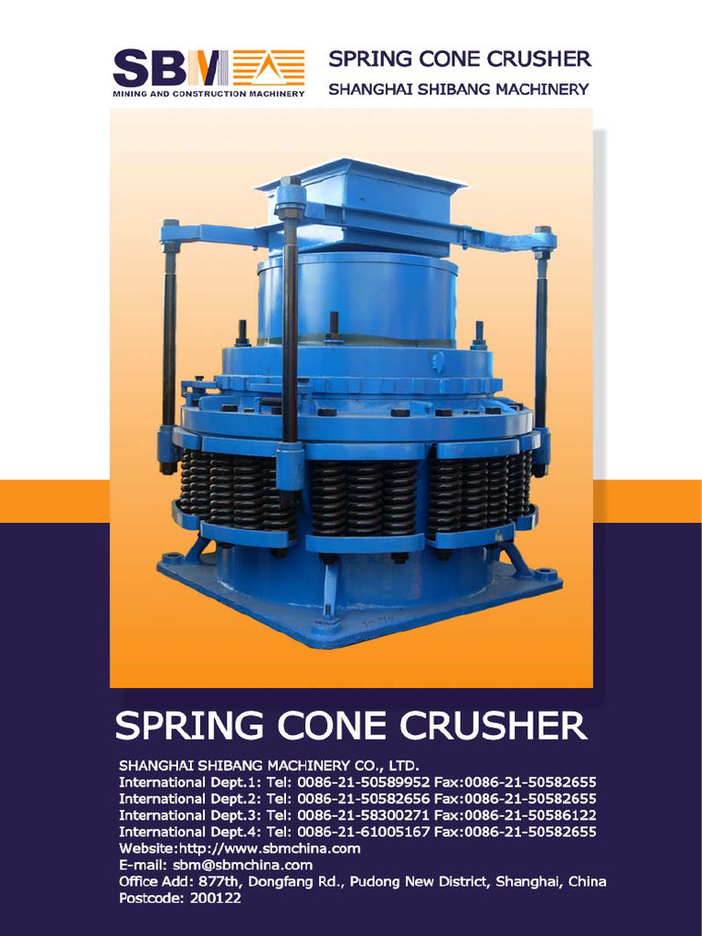 Sbm Cone Crusher Pdf Mechanical Engineering Secondary Sector Of