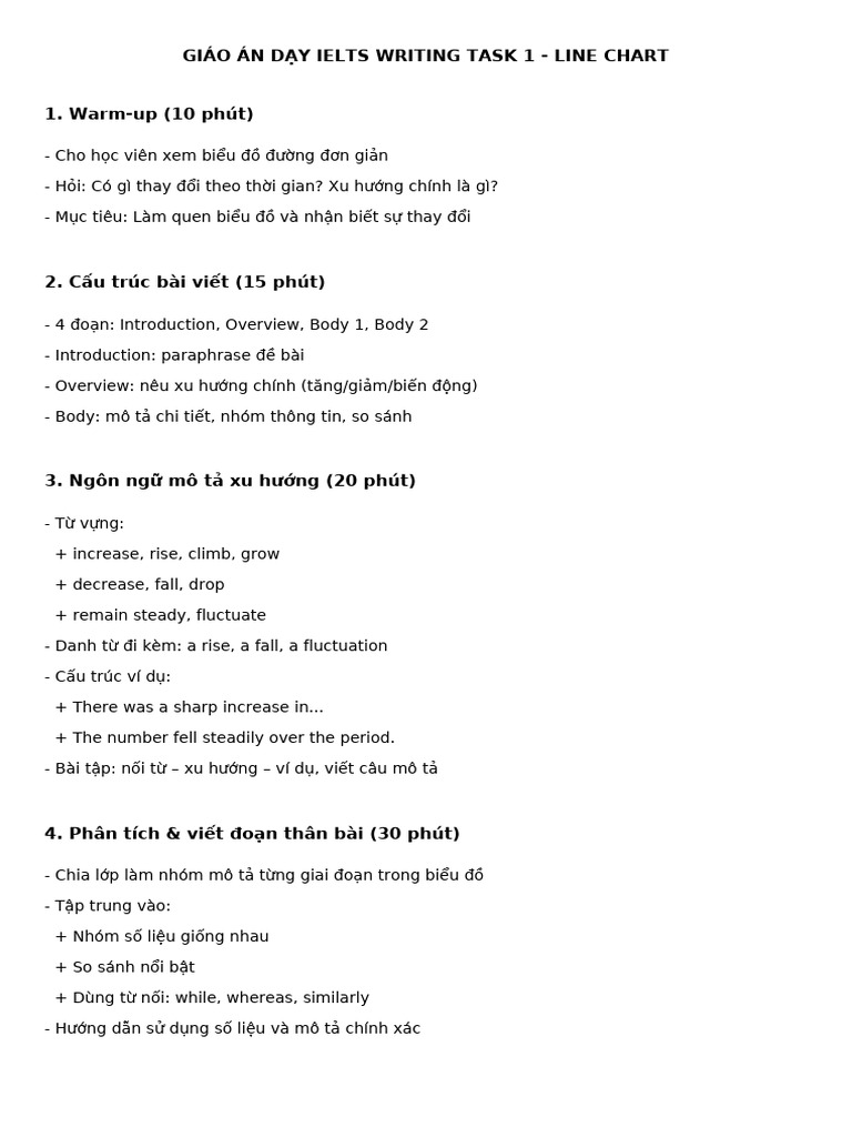 Giao An Writing Task1 LineChart | PDF