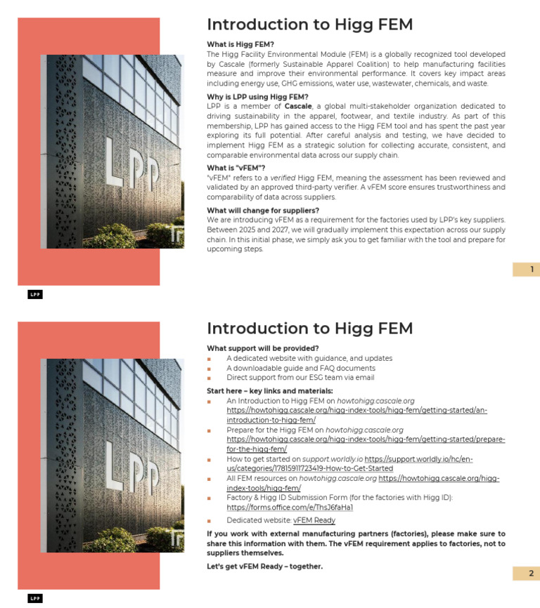 Introduction To Higg FEM | PDF | Supply Chain | Natural Environment