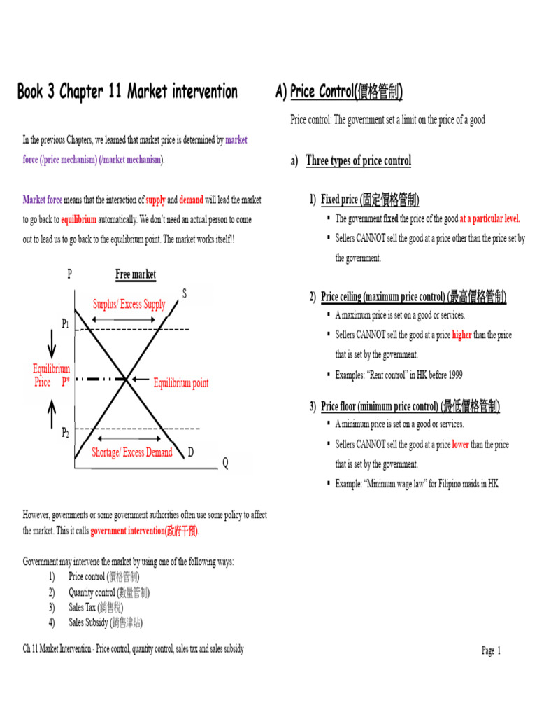 Ch11 - Notes With Answer - All Pages | PDF | Economic Equilibrium | Prices