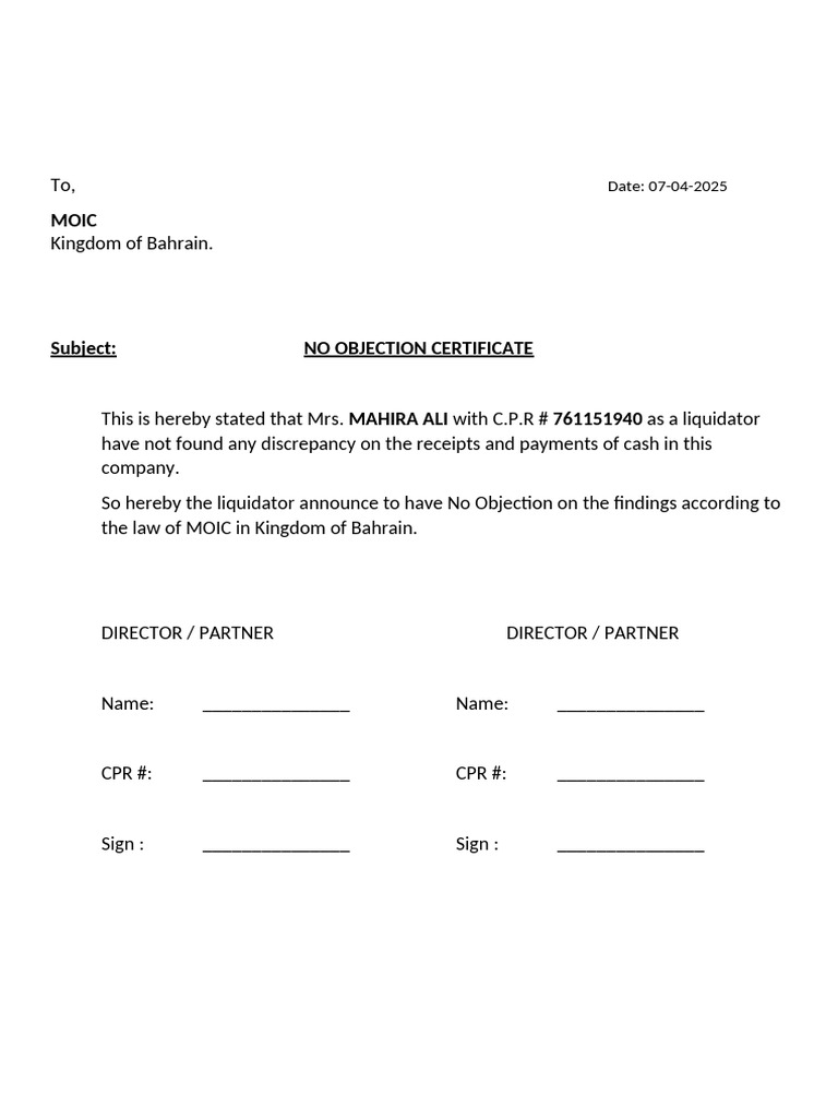 Noc Liquidator | PDF