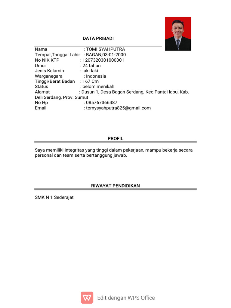 Contoh CV | PDF