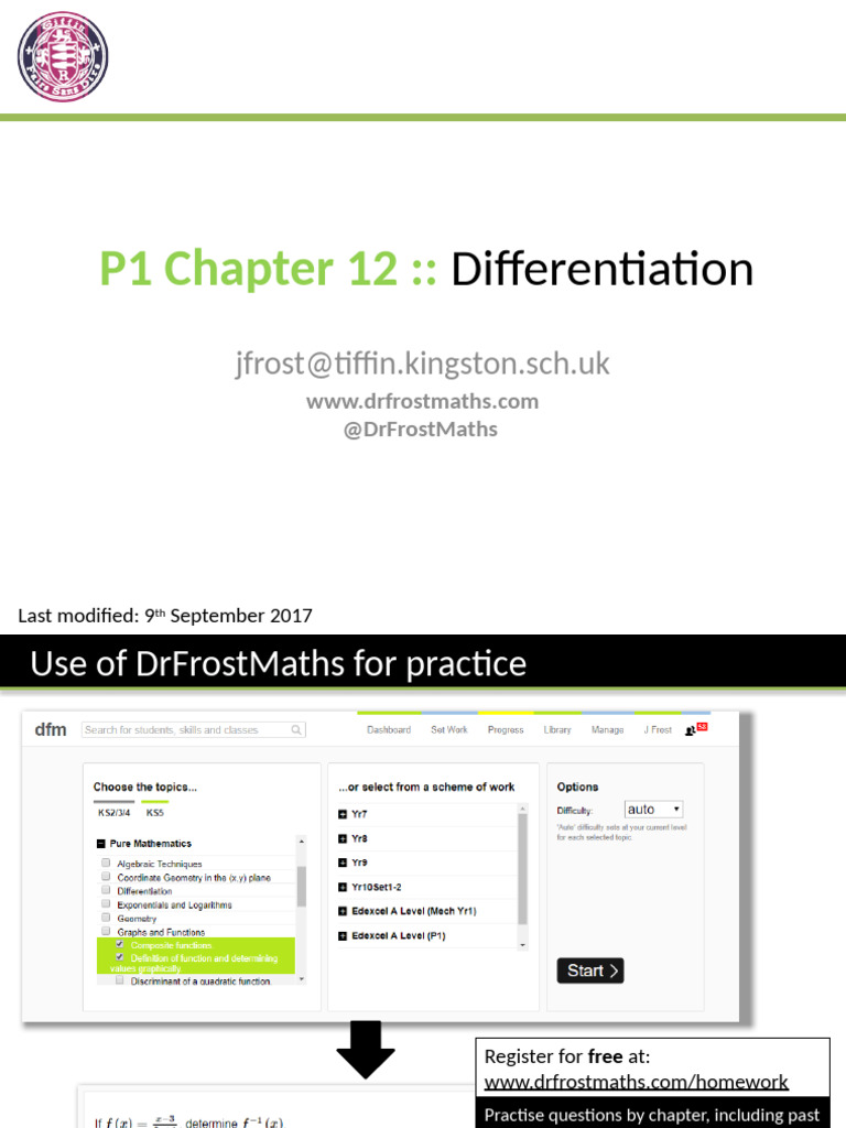 P1 Chp12 Differentiation | PDF | Derivative | Gradient