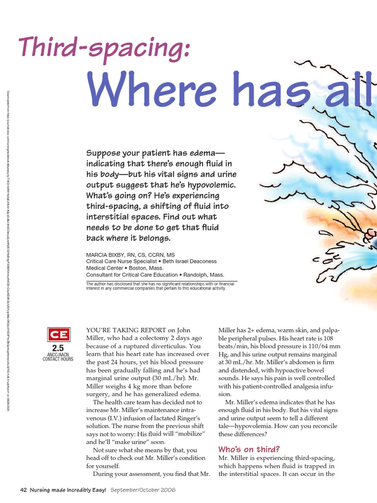 Third Spacing Where Has All The Fluid Gone .10 | PDF | Edema | Ischemia
