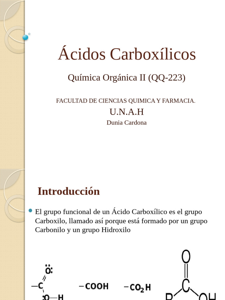 Propiedades y Usos de Ácidos Carboxílicos | PDF | Ácido carboxílico | Ácido