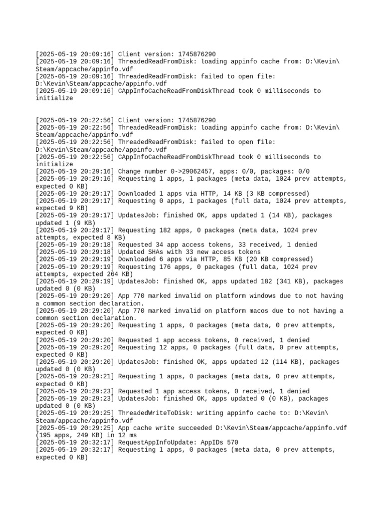 Appinfo Log | PDF | Cache (Computing) | Computer Data
