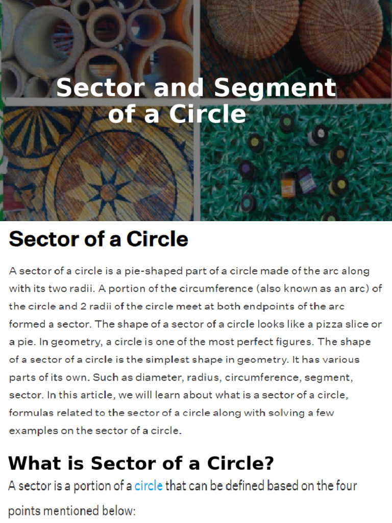 Sector of Circle | PDF