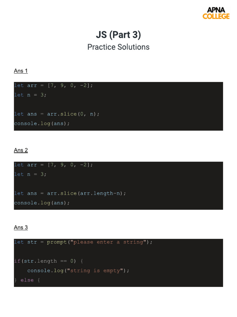27. JS Part 3 (Ans) | PDF