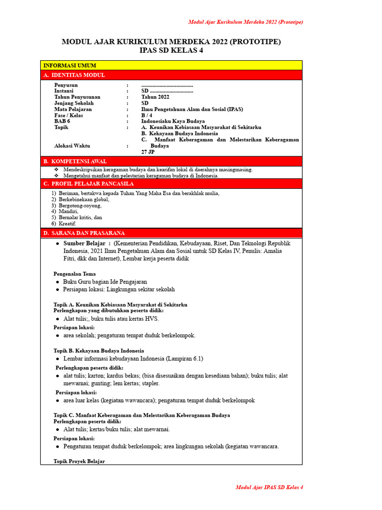 BAB 6 - MA IPAS Kls 4 | PDF