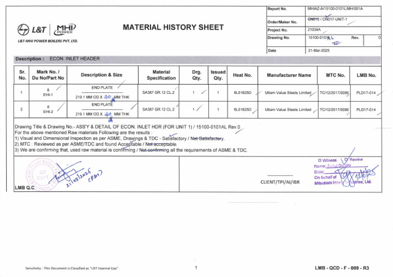 End Plate MHS | PDF