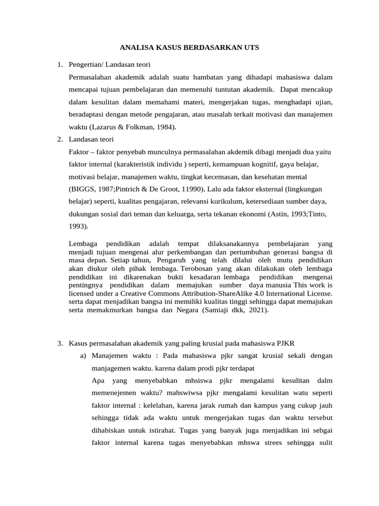 Analisa Kasus Berdasarkan Uts | PDF