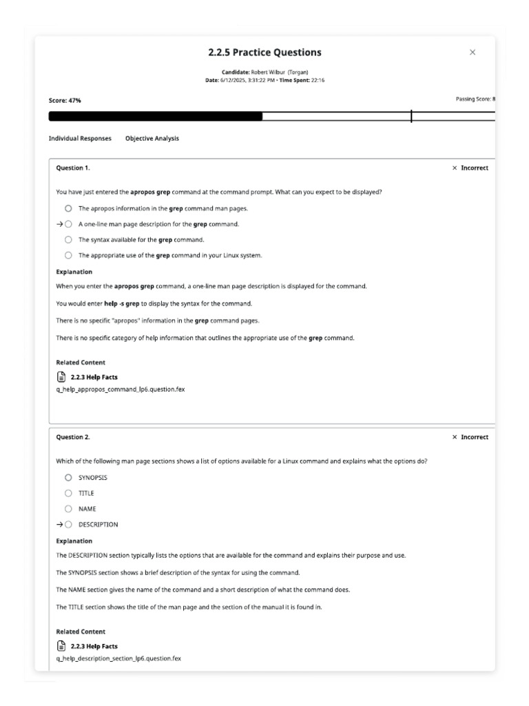 INT 2380 - Linux Admin 2025 2.12.9 Practice Questions | PDF