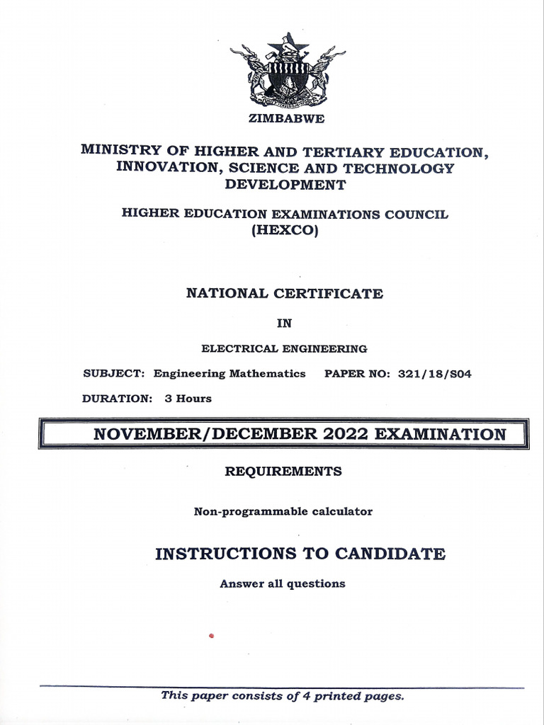 Engineering Maths 1 Nov2022 | PDF