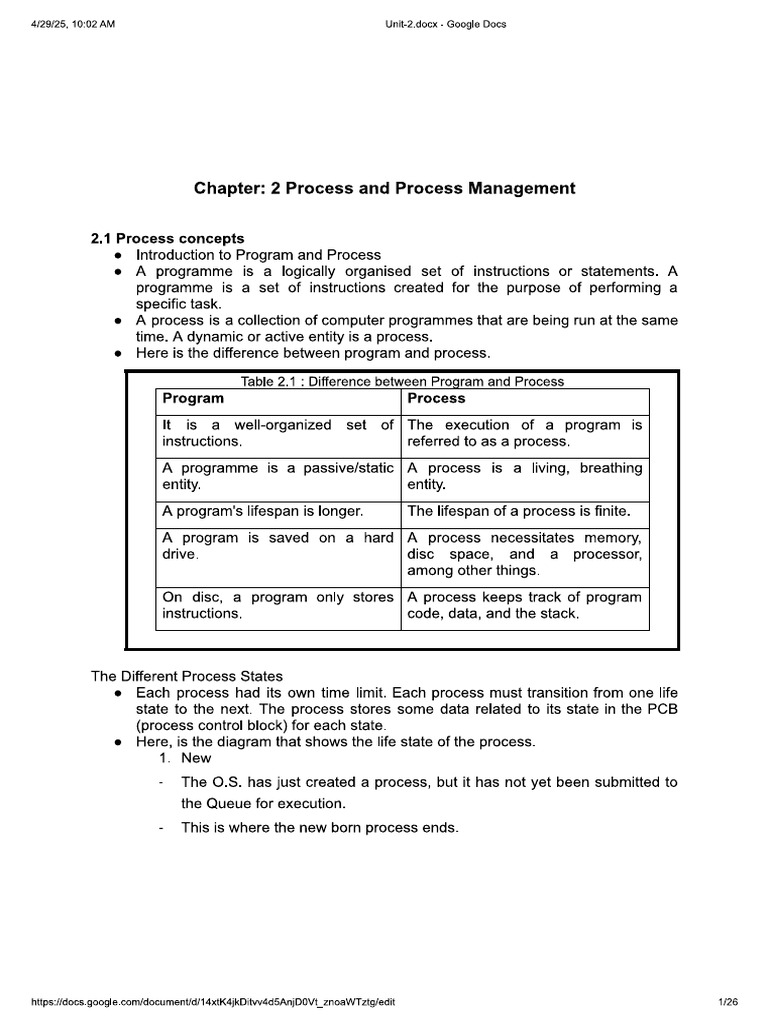 Os Chapter 2 1 | PDF
