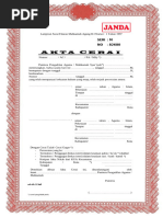 Akte Cerai Blanko Terbaru | PDF