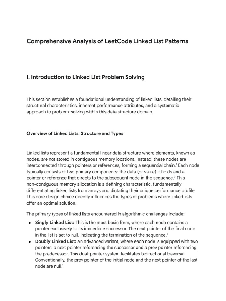 LeetCode Linked List Patterns | PDF | Queue (Abstract Data Type) | Pointer (Computer Programming)