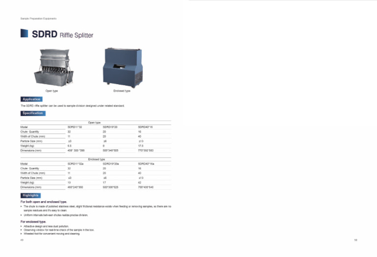 Sundy Riffle Splitter | PDF
