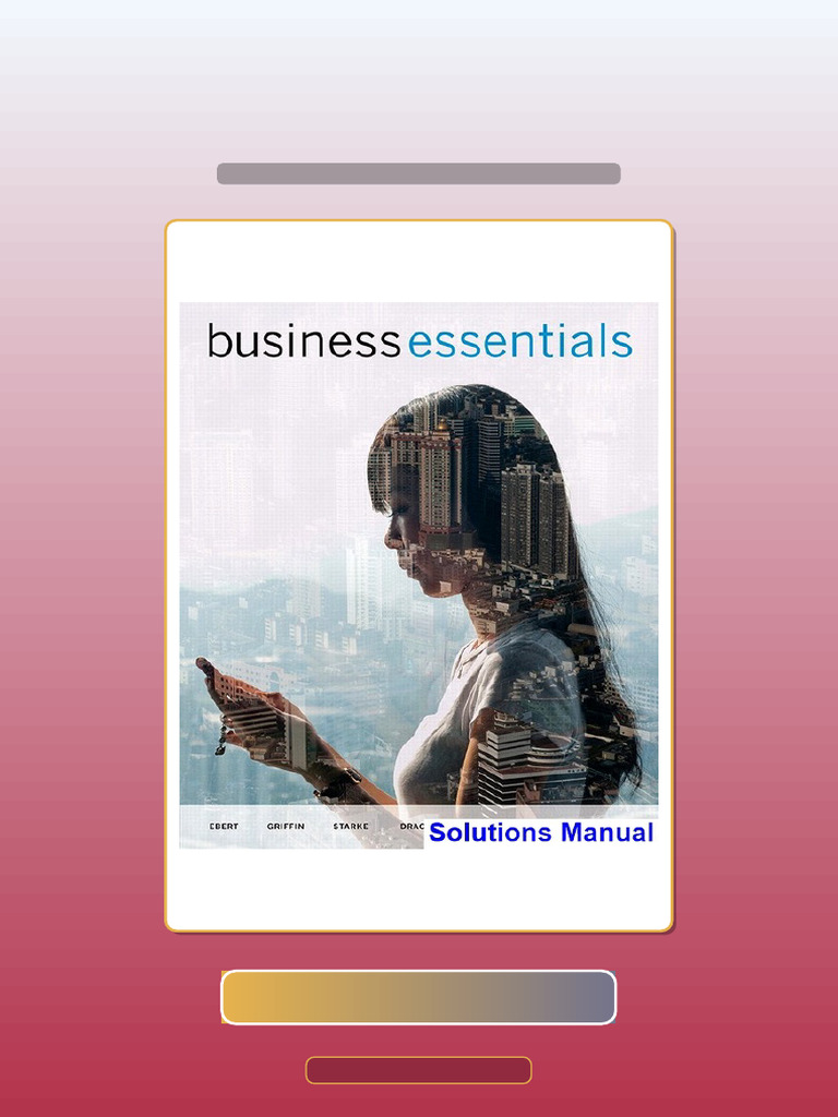 Business Essentials Canadian 7th Edition Ebert Fast Access | PDF ...
