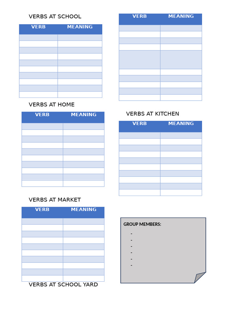 Identifying Verbs | PDF