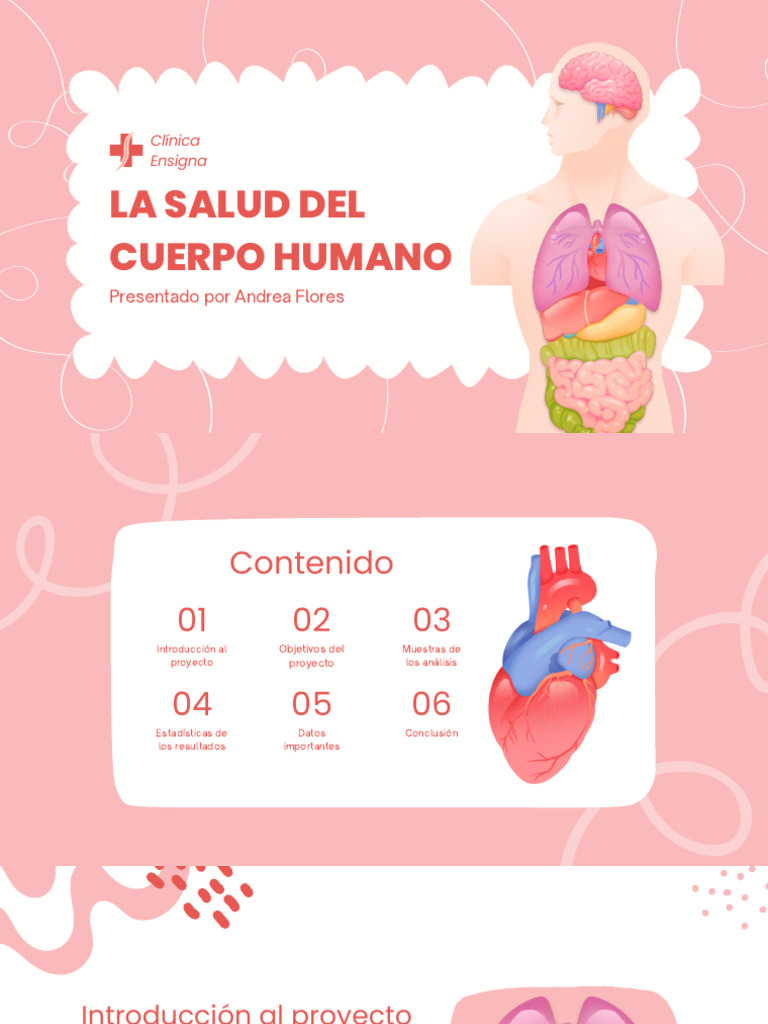 Presentación Salud Del Cuerpo Humano Ilustración Rosa | PDF | Medicina