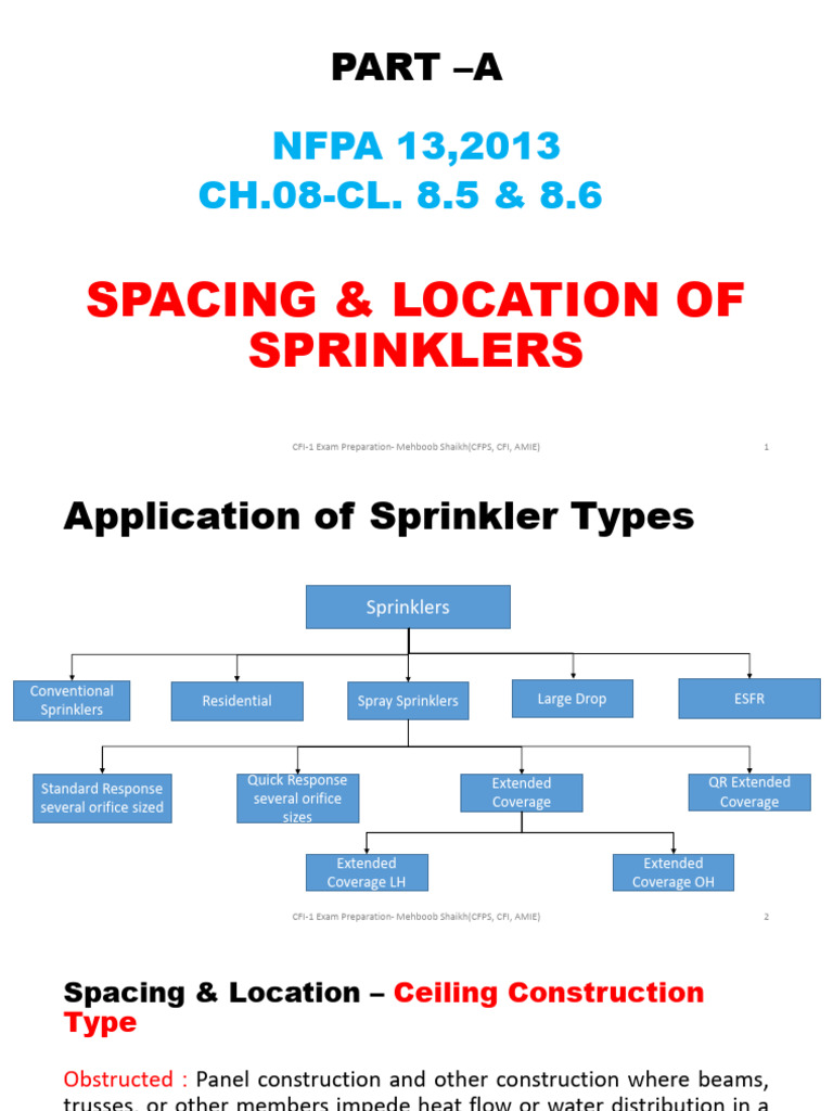 NFPA 13 Sprinkler Coverage Guidelines | PDF | Fire Sprinkler System ...