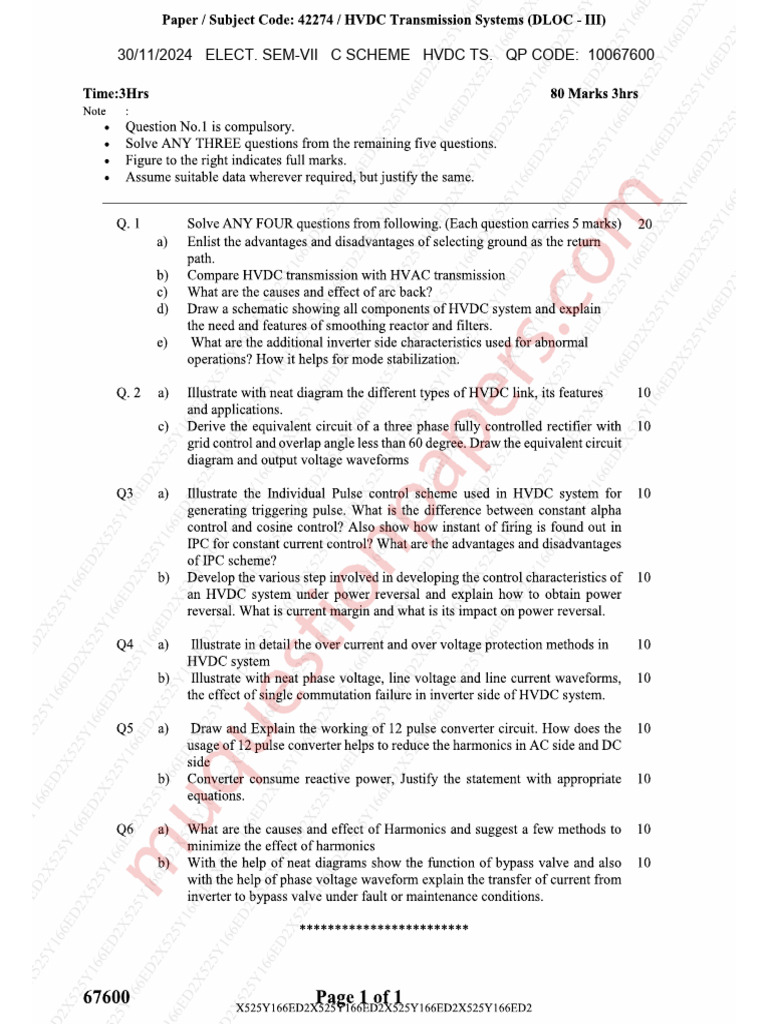 HVDC Transmission Systems Higher Education | PDF