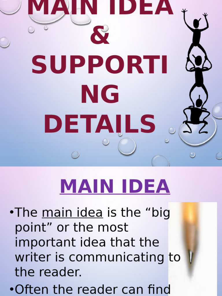 l4 - Main Idea and Supporting Details | PDF