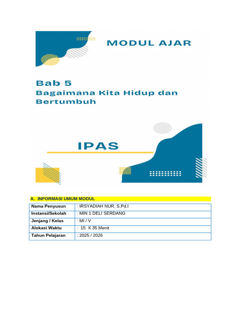 BAB 5 - MA IPAS Kls 5 | PDF