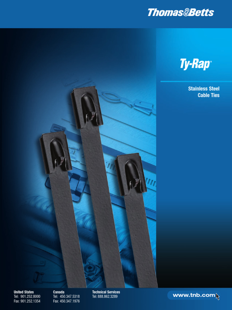 Ty-Rap Stainless Steel Cable Ties GM-8066 | PDF | Stainless Steel ...