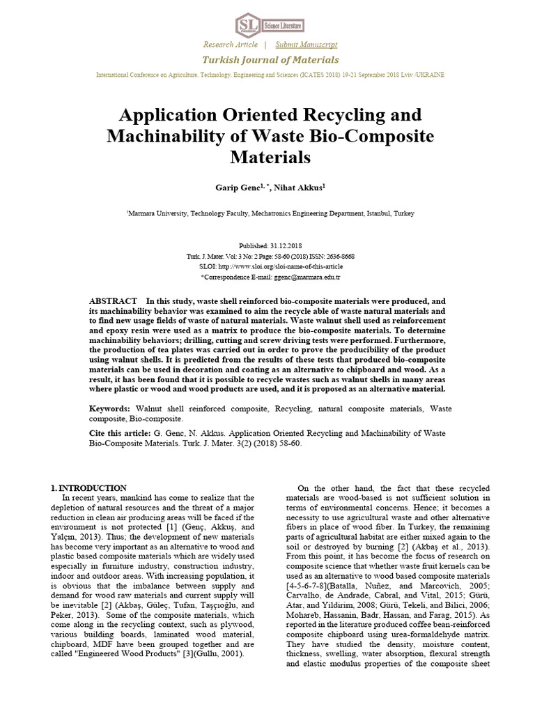 Particleboards From Peanut Shell Flour | PDF | Composite Material | Building Engineering