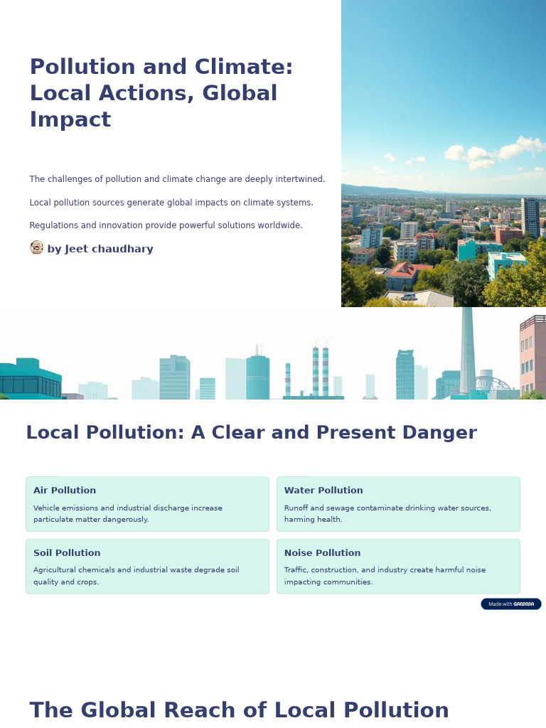 10.pollution and Climate Local Actions Global Impact | PDF | Pollution ...