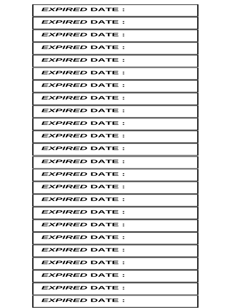 Expired Date | PDF