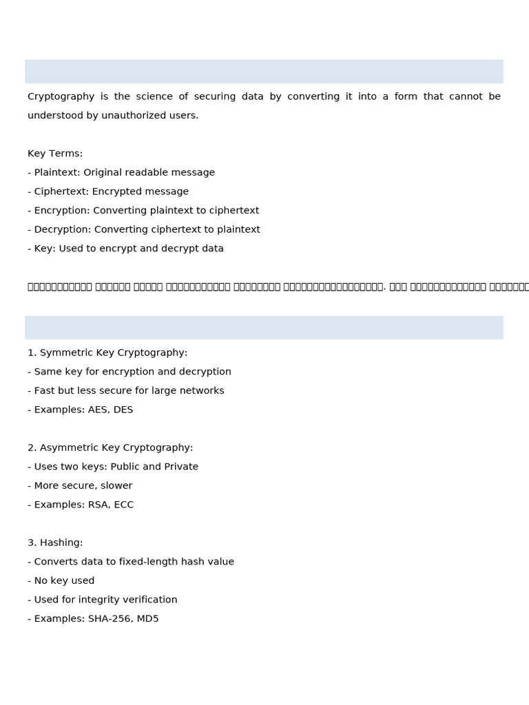 Cryptography Notes TRB | PDF