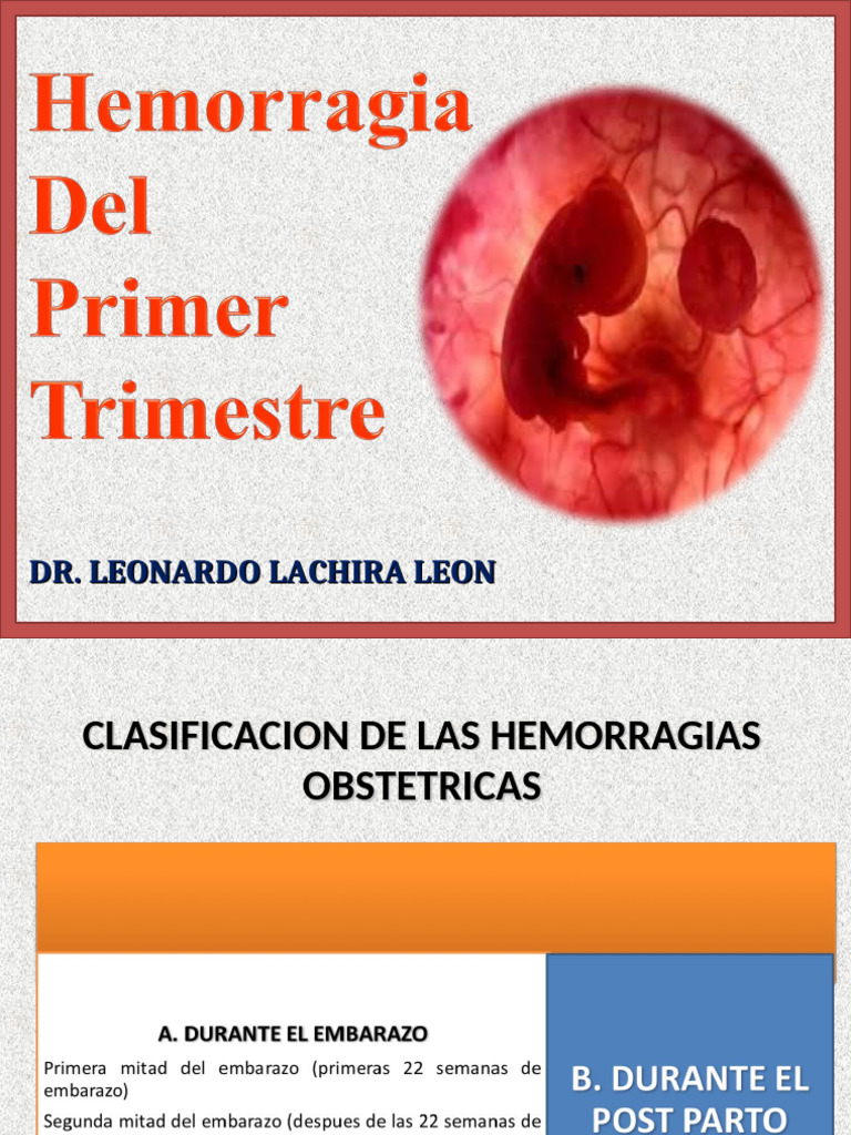 Clasificación y causas de hemorragias obstétricas | PDF | El embarazo ...