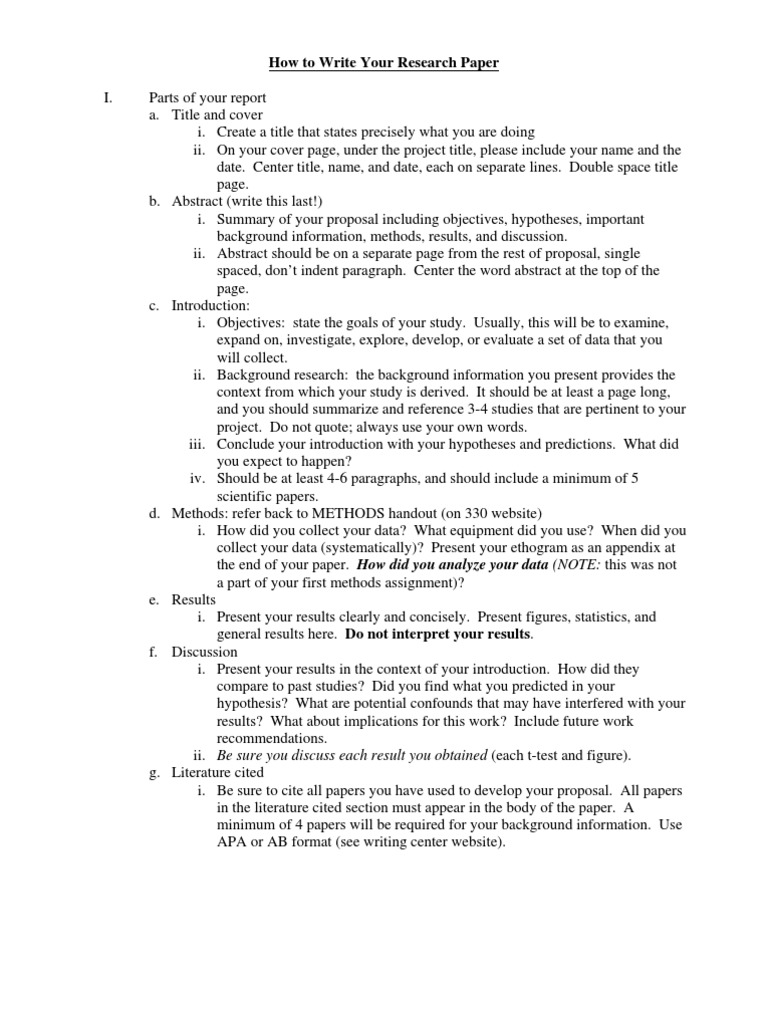 330 - Research Paper Guidelines | PDF | Abstract (Summary) | Hypothesis