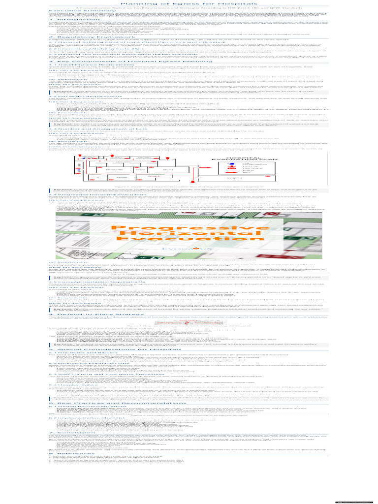 Hospital Egress Planning Report | PDF | Emergency Evacuation | Elevator