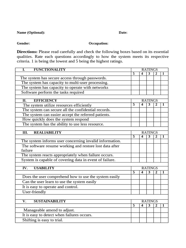 Survey Questionaire Final | PDF