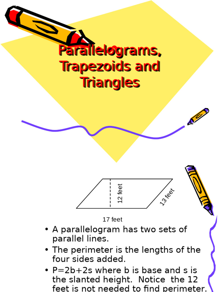 Parallelograms, Trapezoids and Triangles | PDF