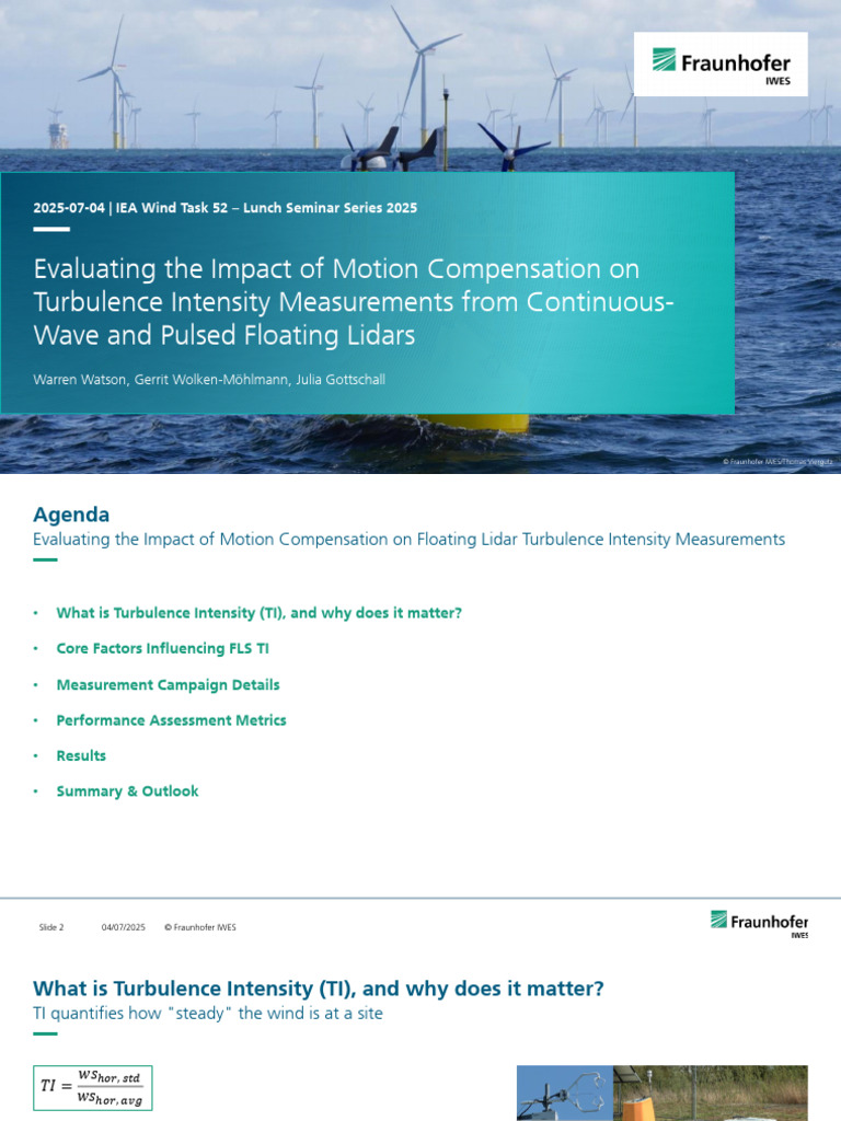 K 20250704 IEA Task 52 Evaluating The Impact of Motion Compensation On FLS TI Watwar | PDF ...