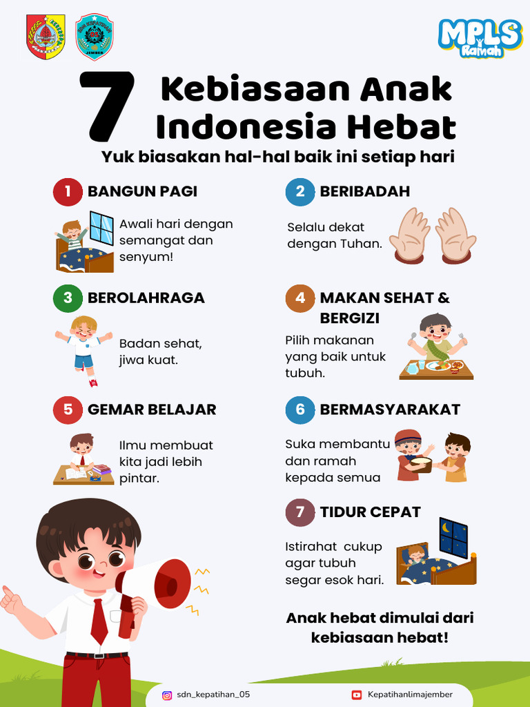 Poster 7 Kebiasaan Anak Hebat | PDF