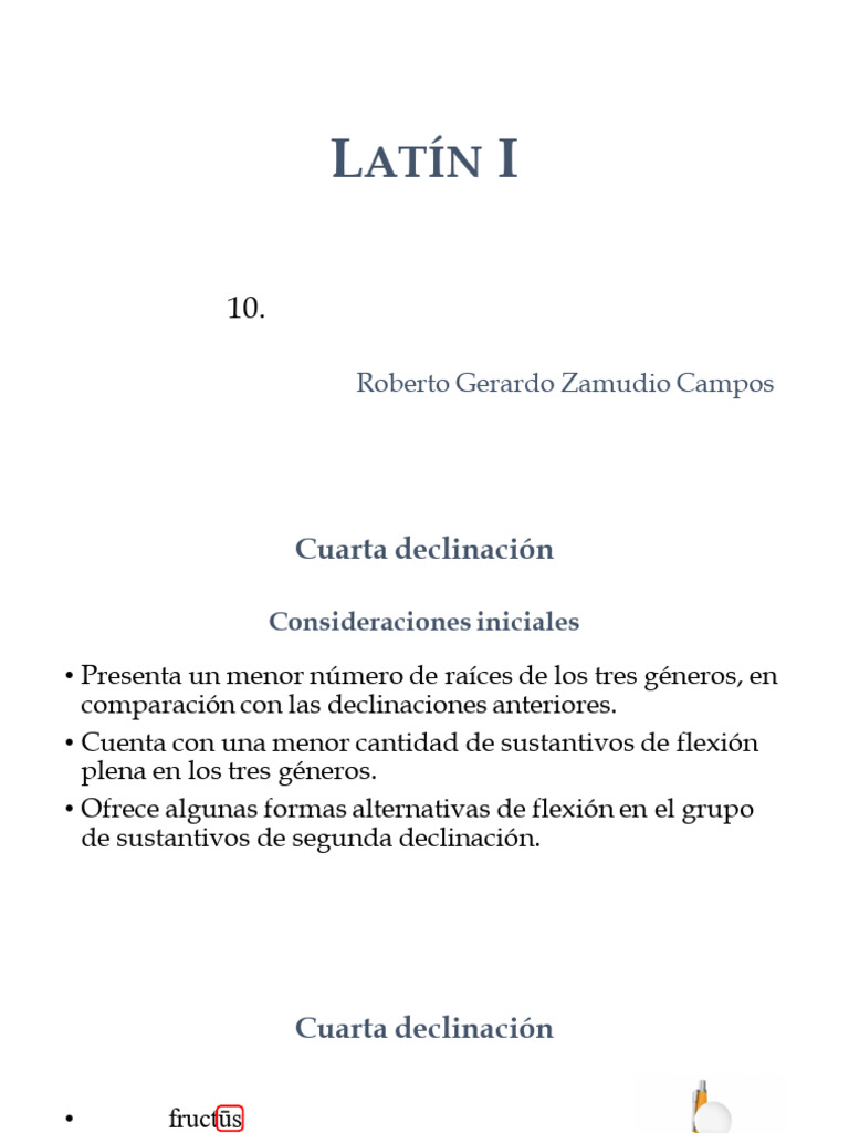 Cuarta Declinación en Latín | PDF | Tipología Lingüística | Gramática